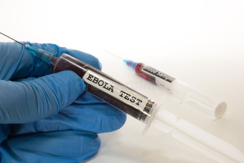 Doctor with Syringe with Blood Infected Stock Photo - Image of ...