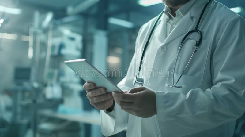 The Doctor with Tablet. AI Generated Stock Photo - Image of care ...
