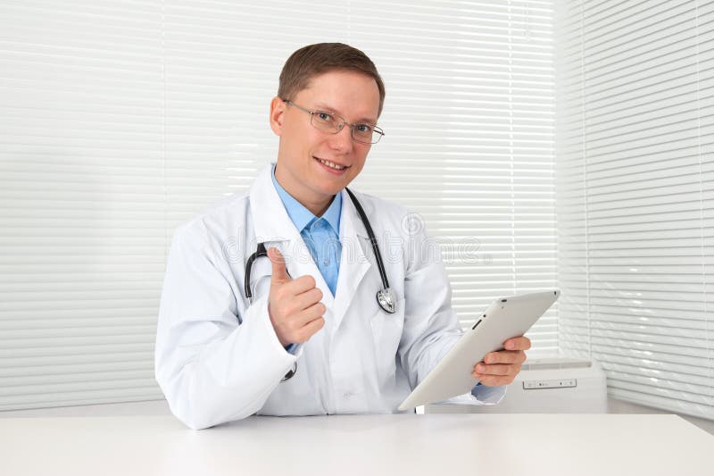 Doctor with Tablet Computer Stock Image - Image of medicine, illness ...