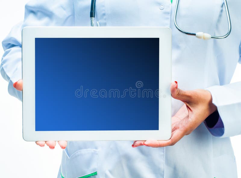 Doctor with Tablet Computer Stock Photo - Image of bright, electronic ...