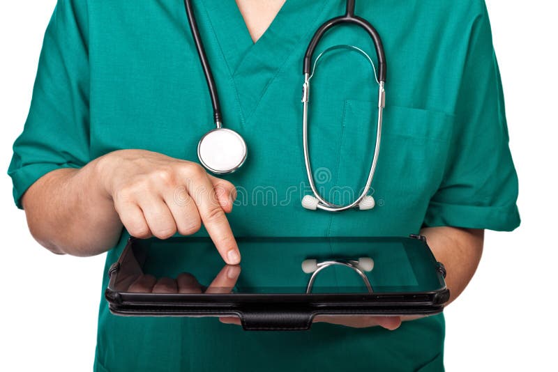 Doctor with tablet stock image. Image of tablet, detail - 45419091