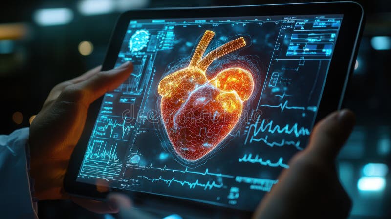 Doctor with Tablet, a Doctor is Using a Tablet Device To Interact with ...