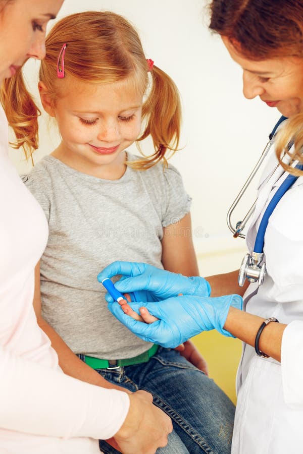 Doctor Taking Blood Test from Small Patient. Stock Photo - Image of ...