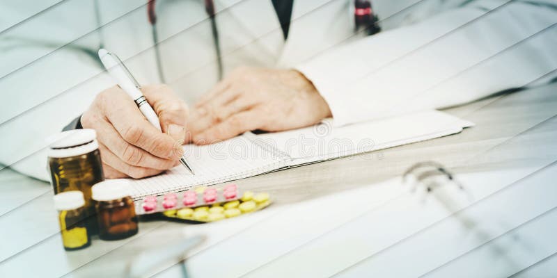 Doctor Taking Notes, Geometric Pattern Stock Photo - Image of ...
