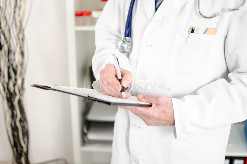 Doctor taking notes stock image. Image of prescription - 47212617