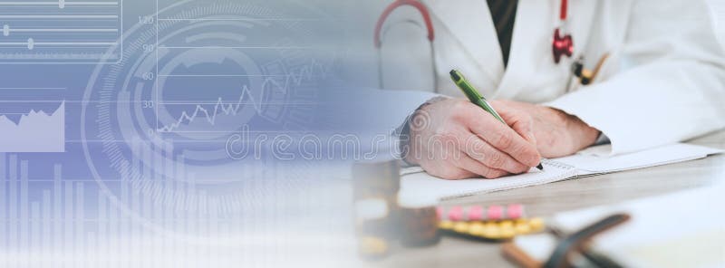 Doctor Taking Notes; Panoramic Banner Stock Image - Image of ...