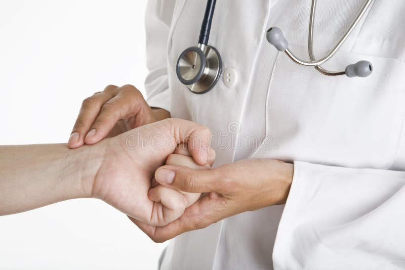 Doctor taking the pulse stock photo. Image of hypertension - 12315218