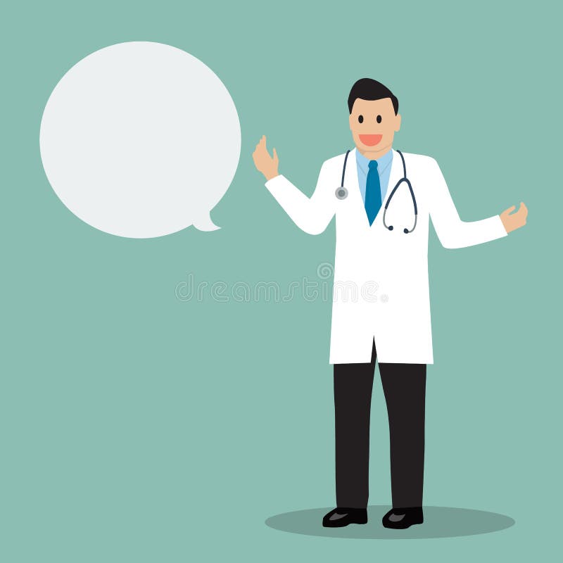 Doctor Talking with Body Language Stock Illustration - Illustration of ...