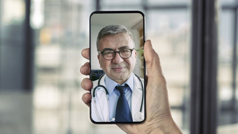 Doctor Talking on Mobile Phone Stock Image - Image of call, camera ...