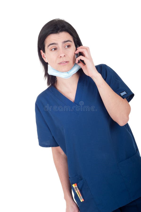 Modern Woman Dentist Making Phone Appointment Stock Image - Image of ...