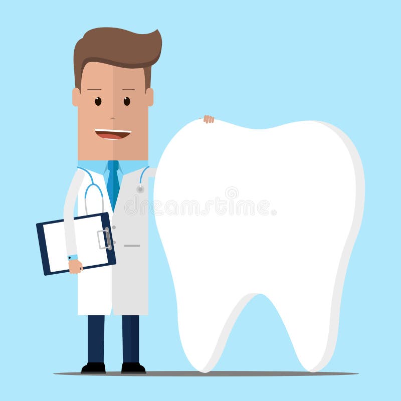Doctor and Teeth , Dentist Concept. Vector Illustration Stock ...