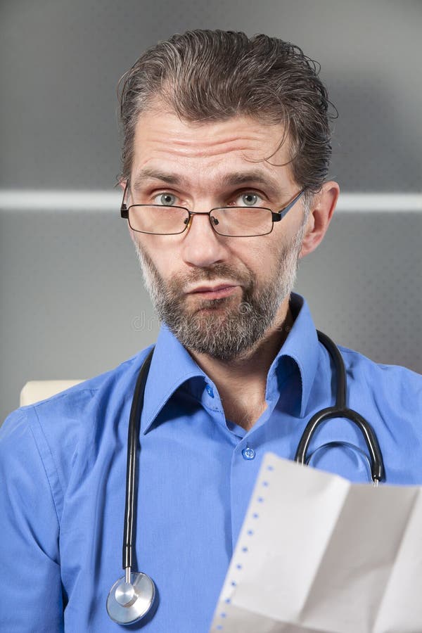 Doctor Tells Result of Inspection Stock Image - Image of insightful ...