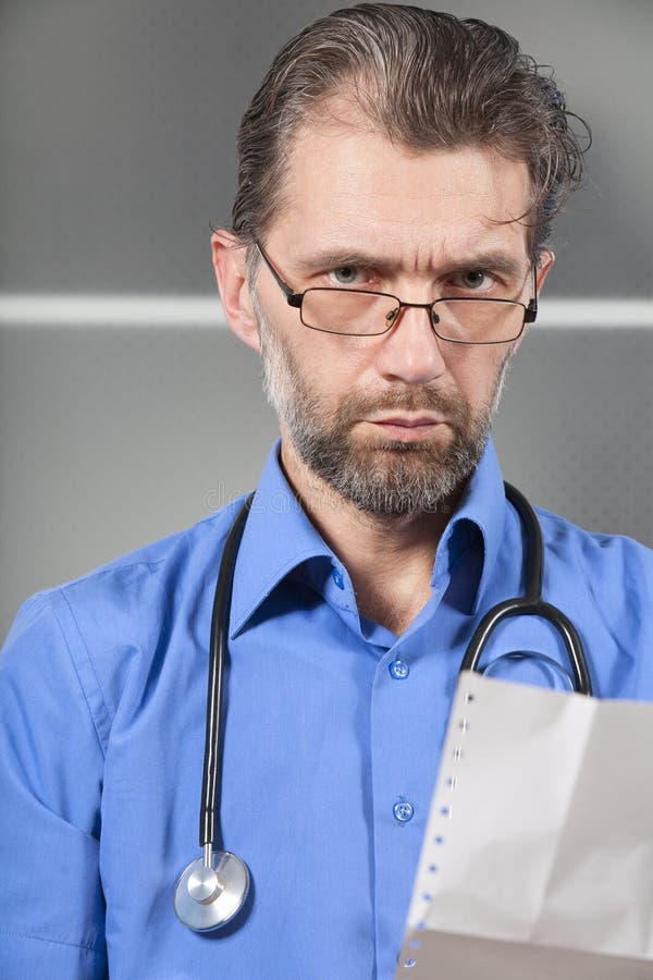 Doctor Tells Result of Inspection Stock Image - Image of opinion ...