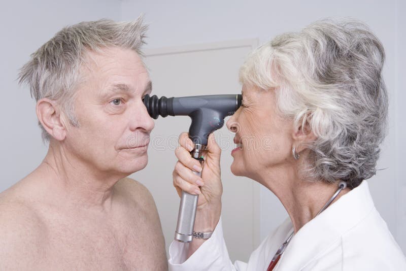 Doctor Testing Patients Eyesight Stock Image - Image of checking ...