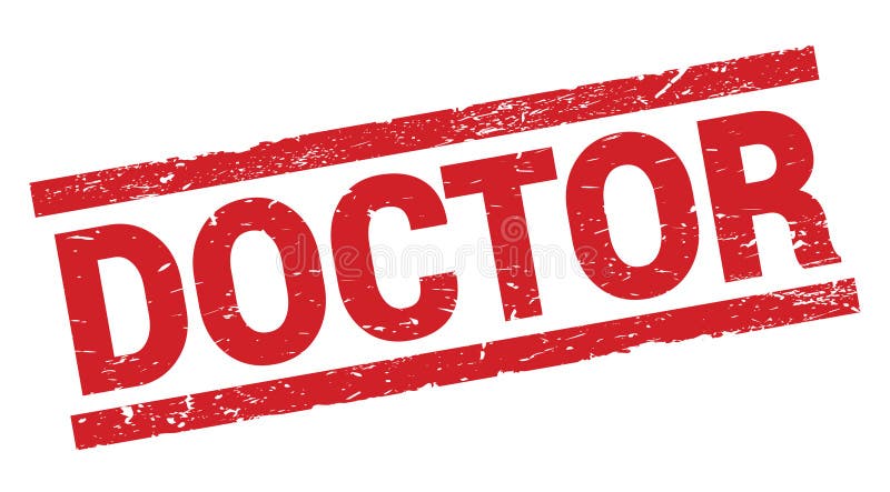 DOCTOR Text on Red Rectangle Stamp Sign Stock Illustration ...