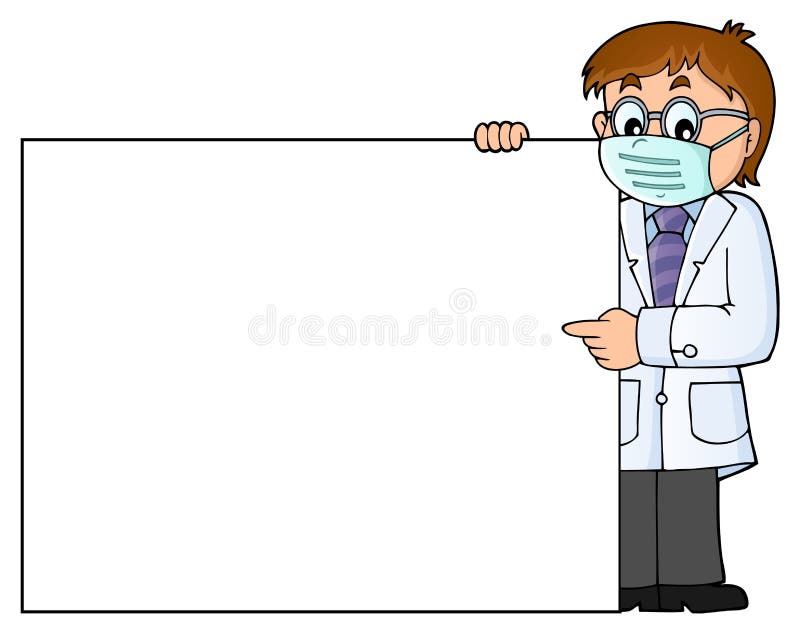 Doctor with frame stock illustration. Illustration of occupation - 76776166