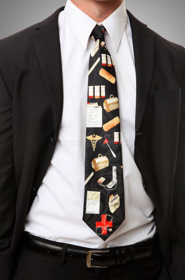 Doctor with Themed Tie stock photo. Image of formal, cotton - 20796786