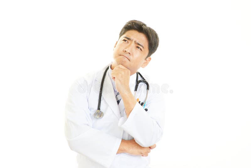 Doctor thinking stock photo. Image of isolated, doctor - 44904866