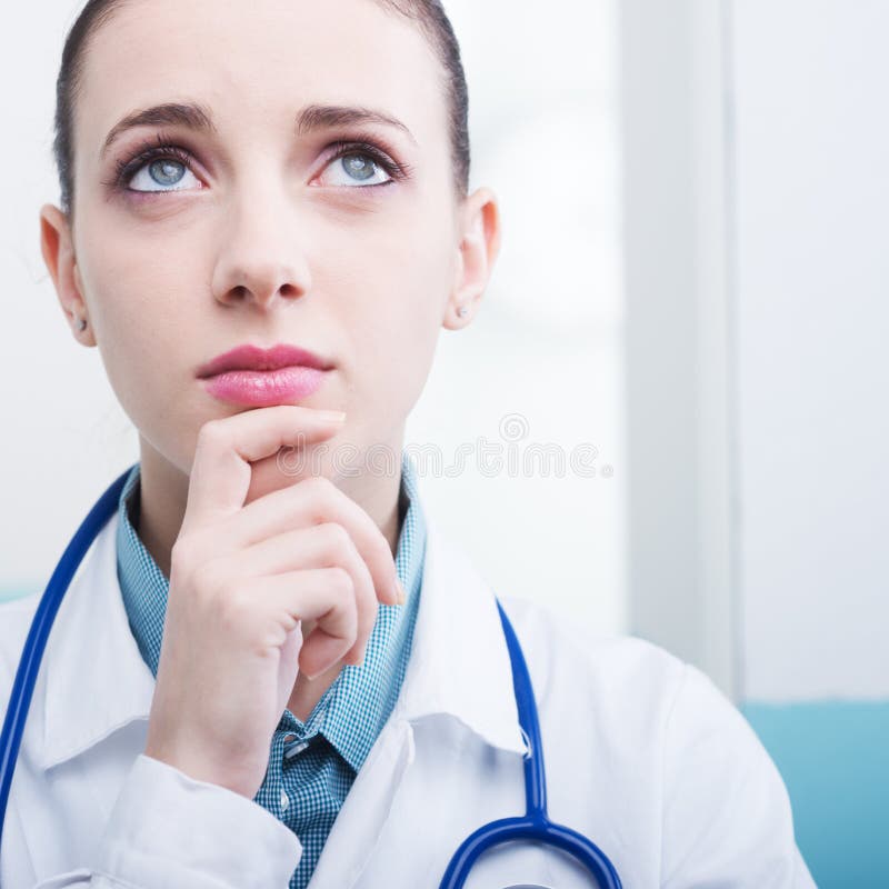 Doctor thinking stock photo. Image of choice, decision - 46632074