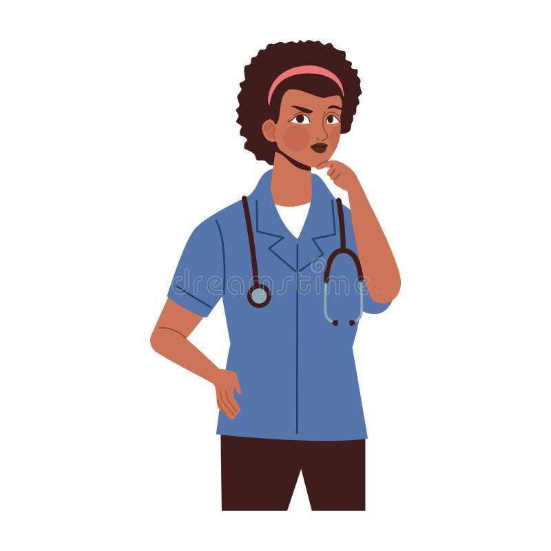 Doctor Thinking Solution stock vector. Illustration of solving - 365917424