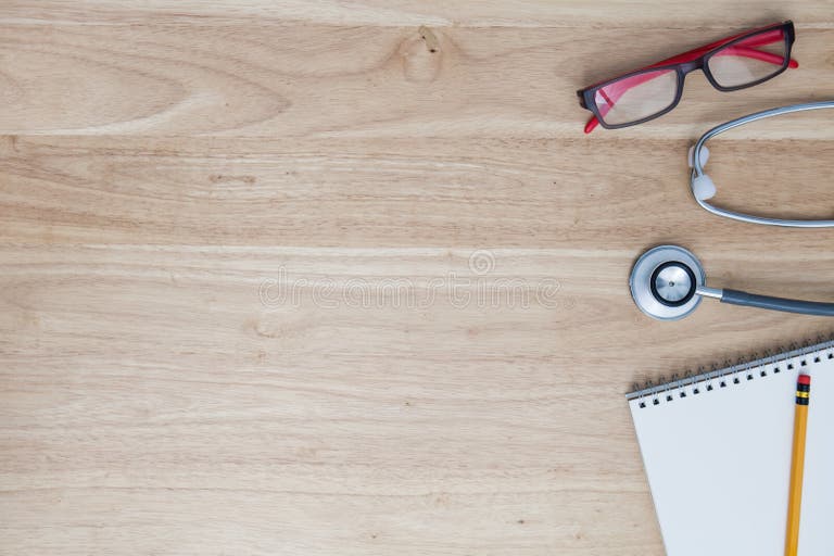 Doctor Tool Stethoscope on Table Background Stock Photo - Image of ...