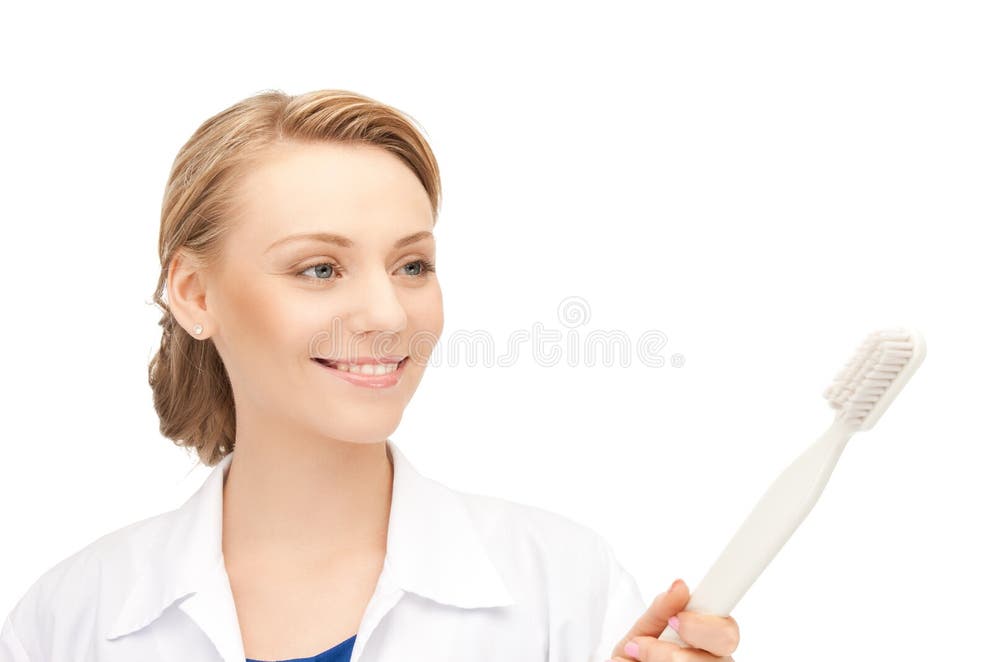 Doctor with toothbrush stock photo. Image of human, health - 20743690