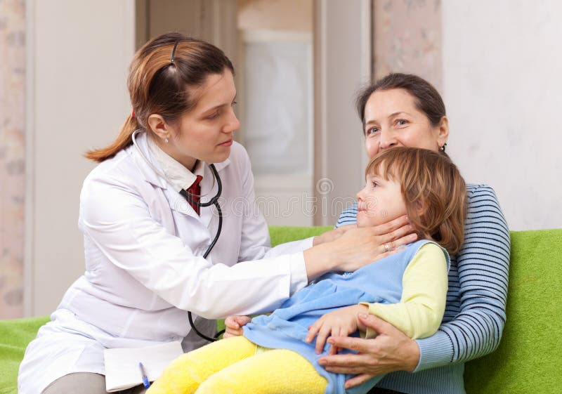 Doctor examining child stock image. Image of doctor, children - 7940835