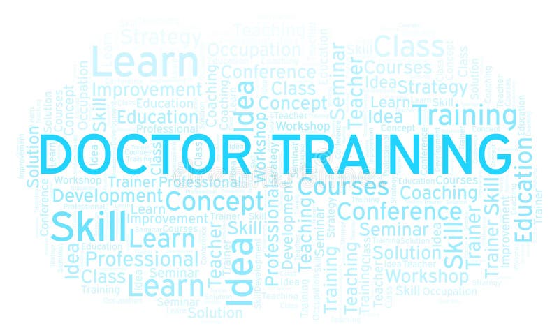 Doctor Training Word Cloud. Stock Illustration - Illustration of word ...