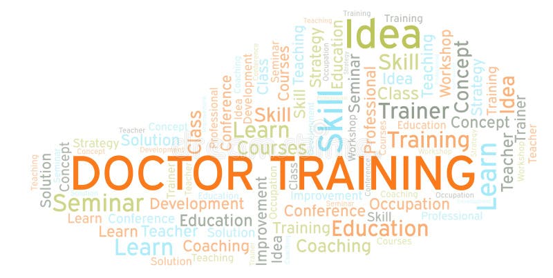 Doctor Training Word Cloud. Stock Illustration - Illustration of word ...