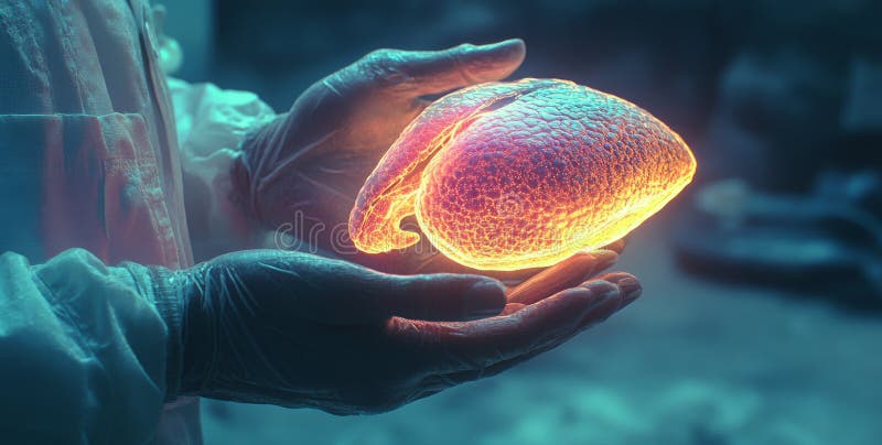 Doctor with an Unidentifiable Face Holding a Highlighted, Hand-drawn ...