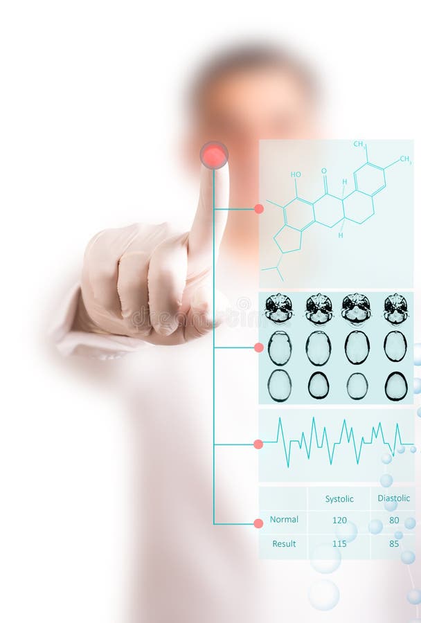 Doctor Uses Computer for Medical Tests Stock Image - Image of checking ...