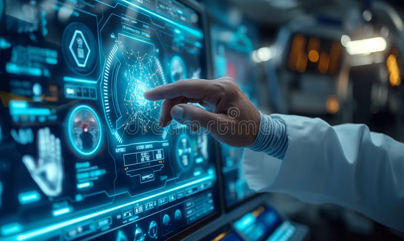 Doctor Using Advanced Medical Hologram Technology Data Generative Ai ...