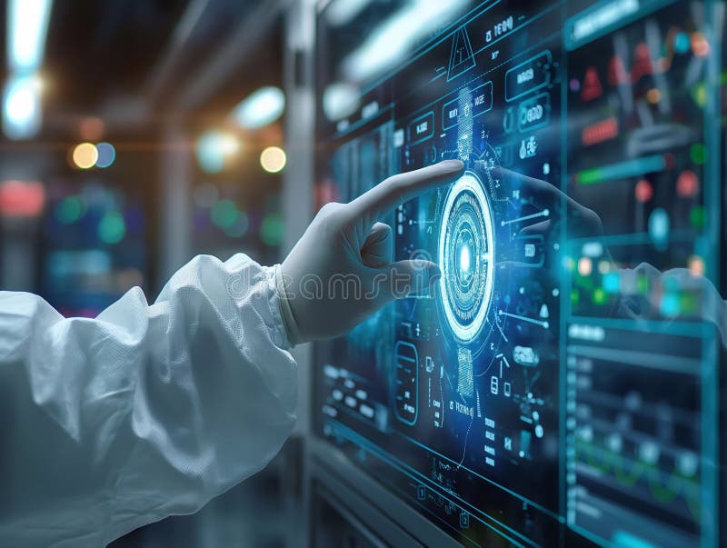 Doctor Using Advanced Medical Hologram Technology Data Generative Ai ...