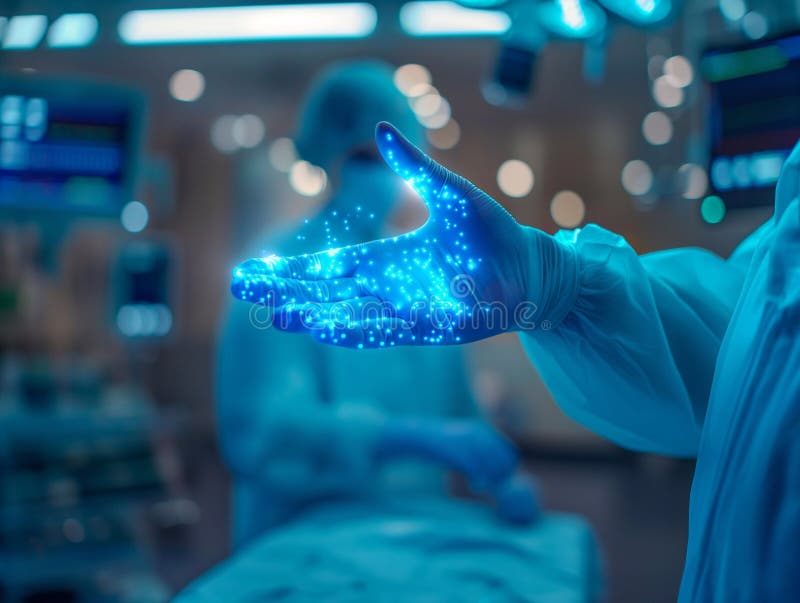 Doctor Using Advanced Medical Hologram Technology Data Generative Ai ...