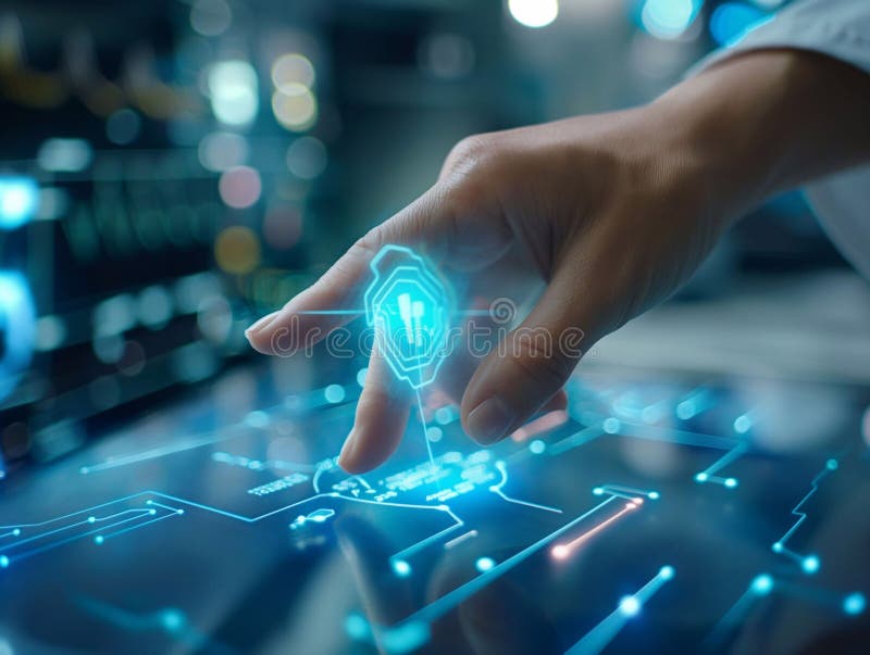 Doctor Using Advanced Medical Hologram Technology Data Generative Ai ...