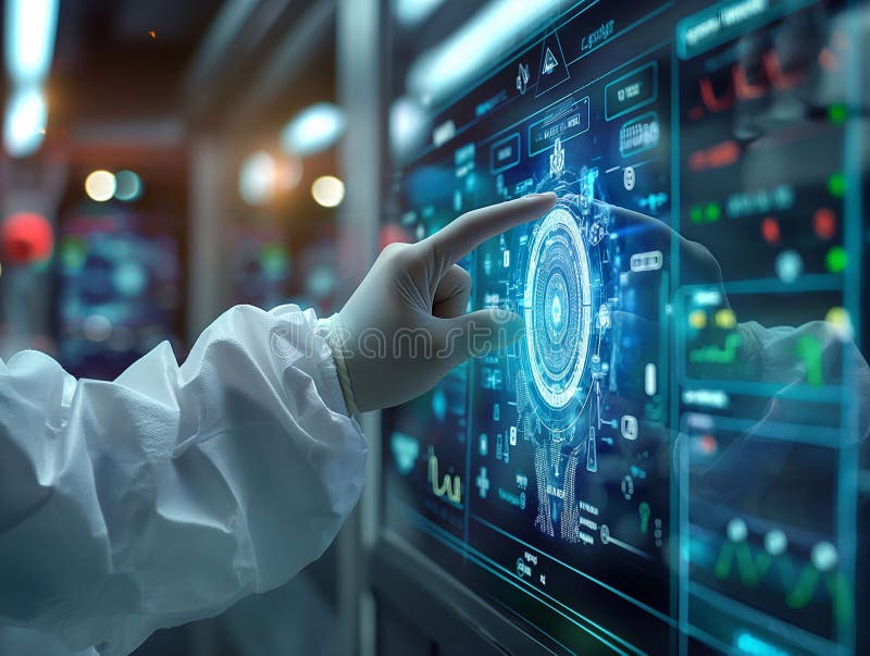 Doctor Using Advanced Medical Hologram Technology Data Generative Ai ...