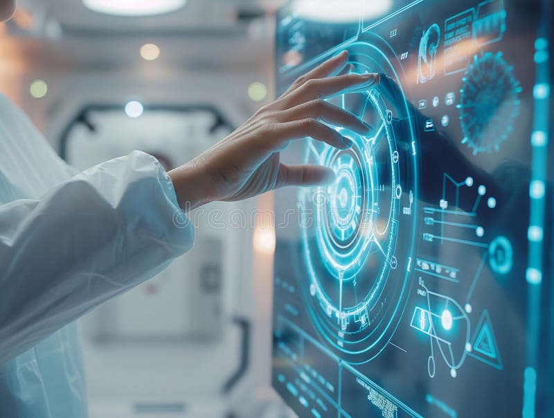 Doctor Using Advanced Medical Hologram Technology Data Generative Ai ...
