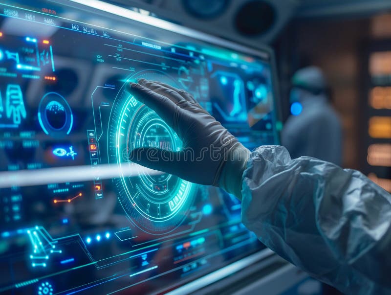 Doctor Using Advanced Medical Hologram Technology Data Generative Ai ...