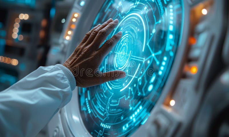 Doctor Using Advanced Medical Hologram Technology Data Generative Ai ...