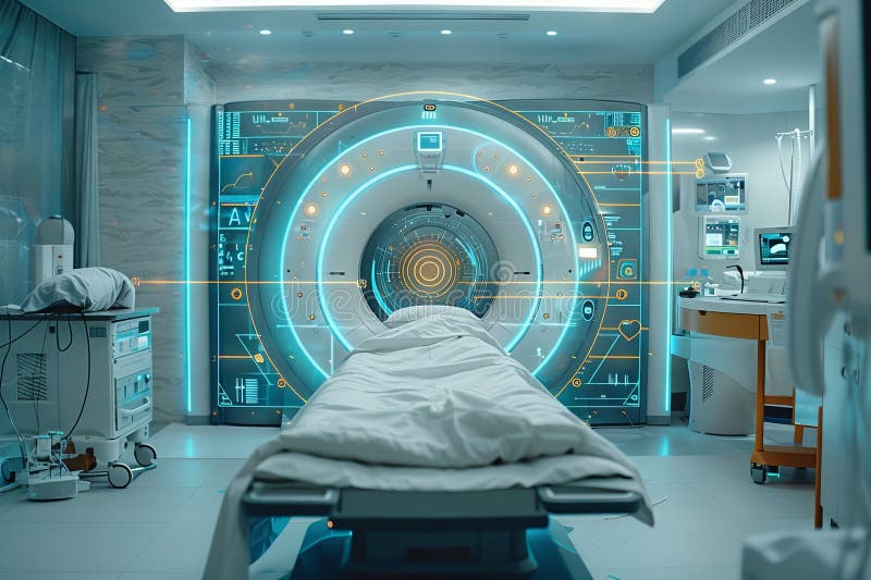 A Doctor Using AI Technology Decision Support Systems. Stock Image ...