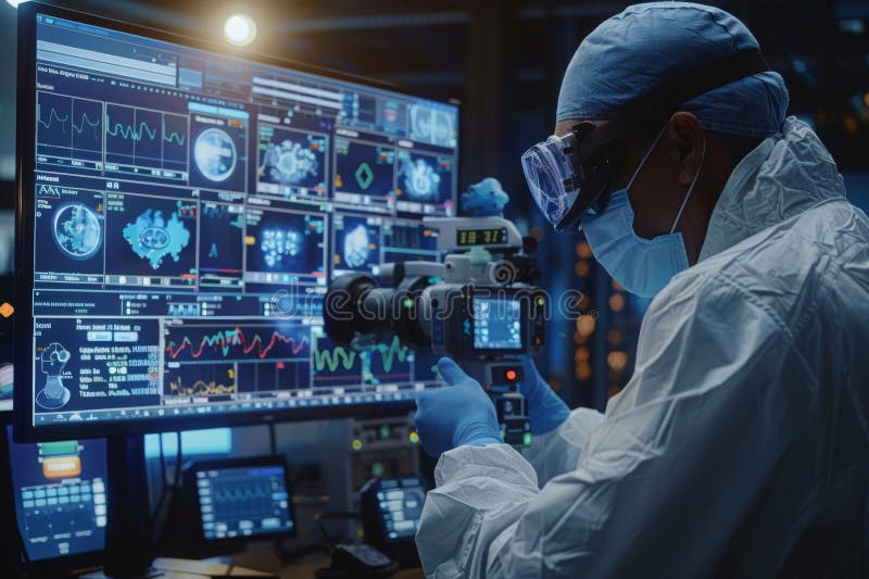 A Doctor Using AI Technology Decision Support Systems. Stock ...