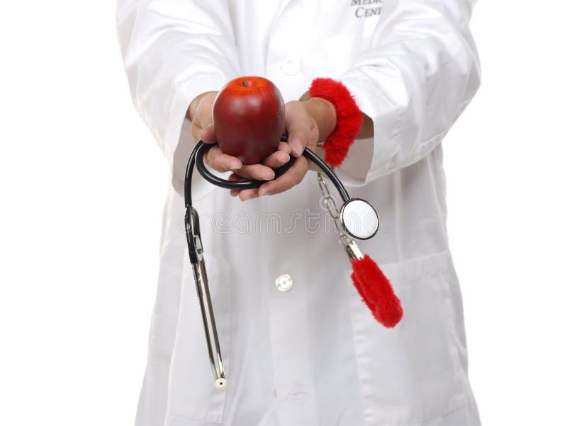 Doctor Using Apple To Debate Healthcare Reform Stock Image - Image of ...
