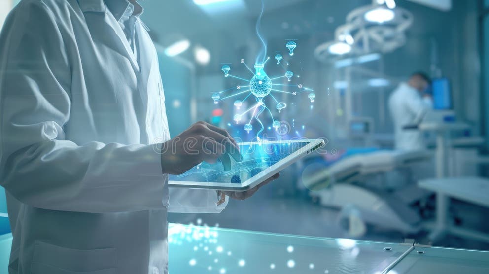 The Doctor Using Digital Tablet. AI Generated Stock Photo - Image of ...