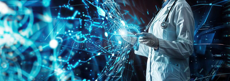 Doctor Using Digital Technology for Advanced Medical Solutions Stock ...