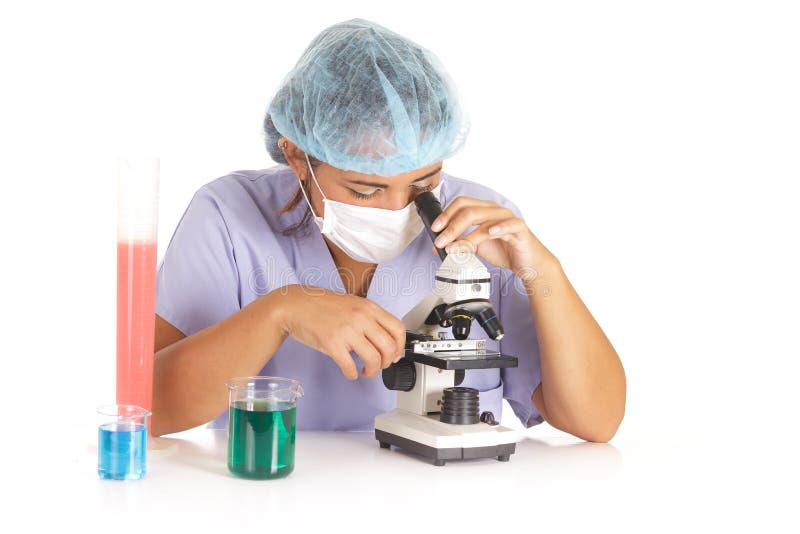 Doctor using microscope stock image. Image of scientific - 21624415