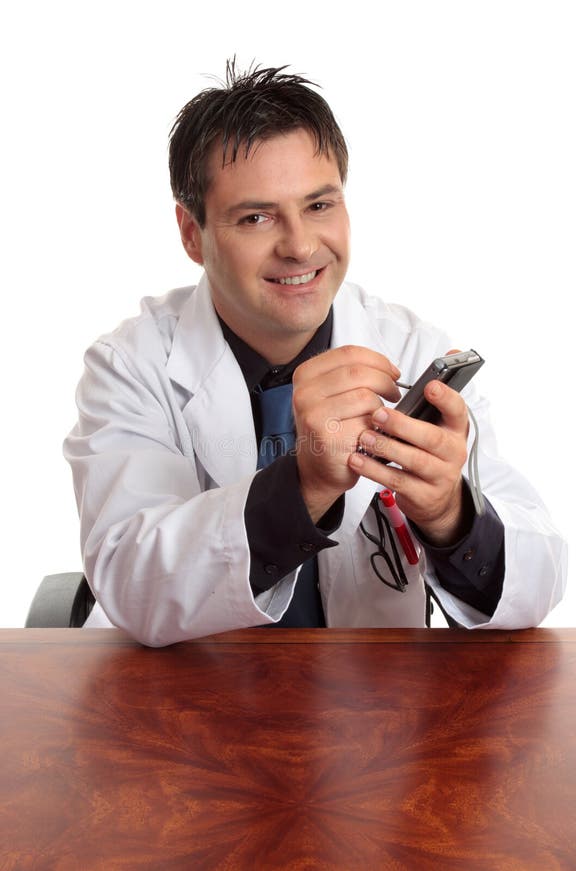 Doctor using a PDA stock photo. Image of mypeopleatwork - 4633054