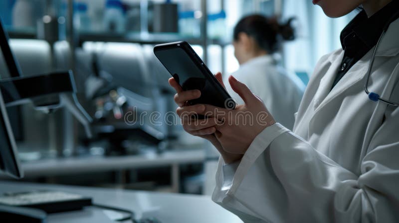 The Doctor Using Smartphone.AI Generated Image Stock Photo - Image of ...