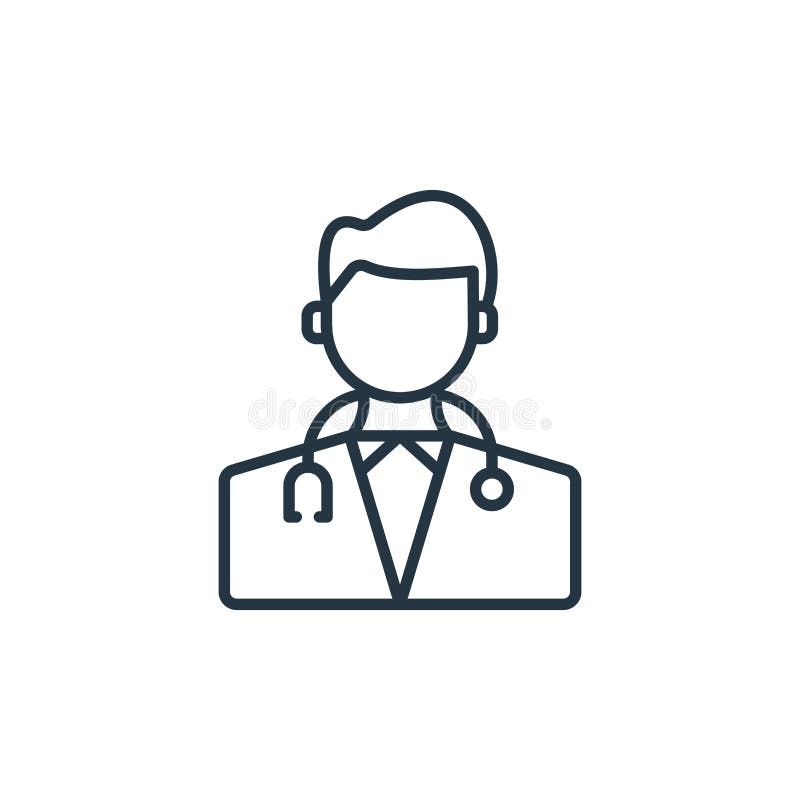 Doctor Vector Icon. Doctor Editable Stroke. Doctor Linear Symbol for ...