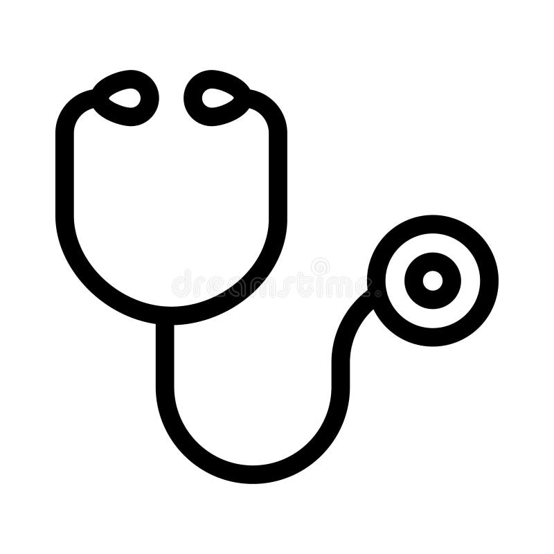 Hospital Building Line Icon, Outline Vector Sign, Linear Style ...