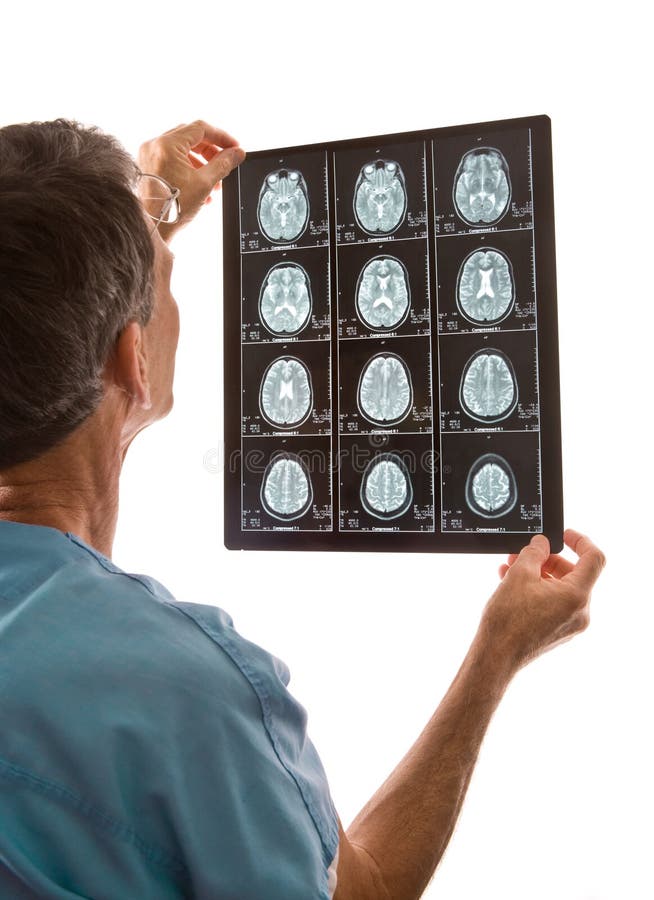 Reviewing MRI Scans With Patient Stock Image - Image of imaging, image ...